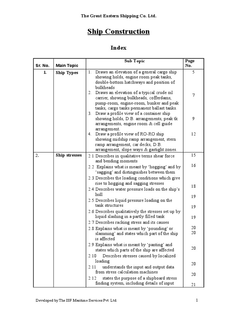 Sem2 - Ship Construction | PDF | Ships | Buoyancy