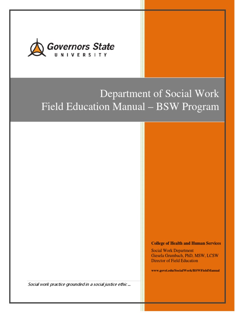 BSW Field Manual PDF | Download Free PDF | Social Work | Evidence Based ...
