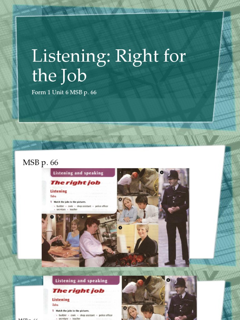 Job Skills Listening Exercise | PDF
