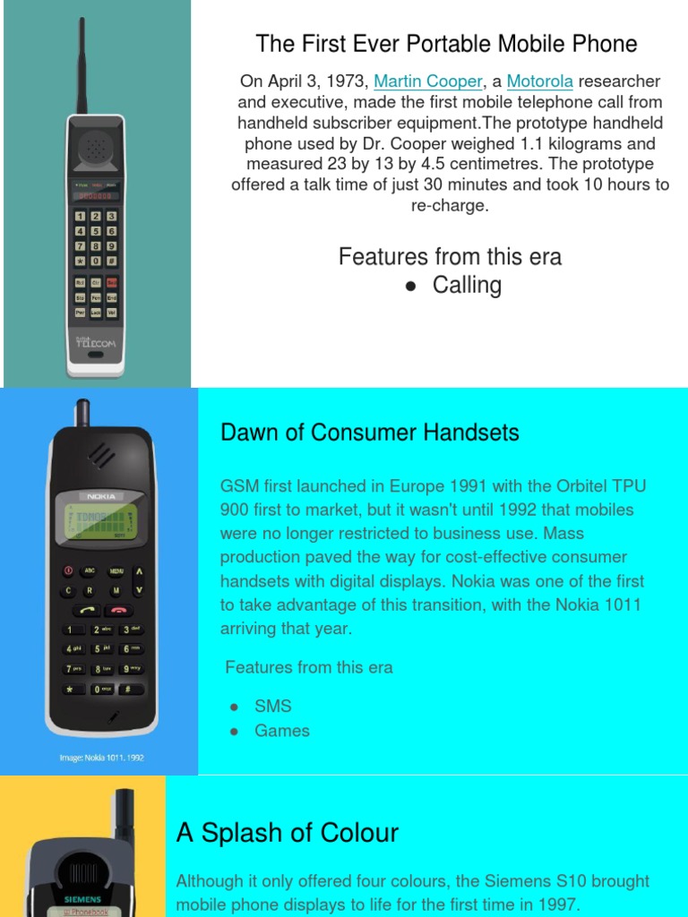Evolution of Mobile Phones | PDF | Smartphone | Mobile Technology