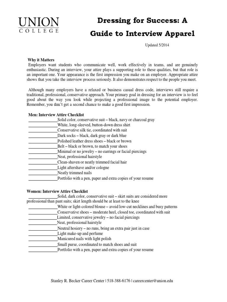 Dressing For Success: A Guide To Interview Apparel: Why It Matters ...