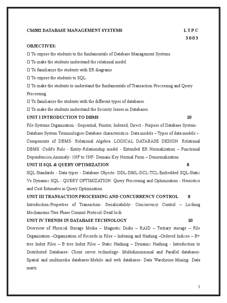 An Introduction to Fundamental Concepts of Database Management Systems | PDF | Database ...