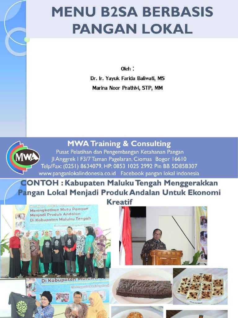 Menu B2sa Berbasis Pangan Lokal Dikonversi | PDF
