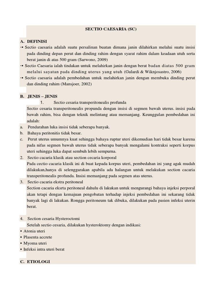 Sectio Caesaria | PDF