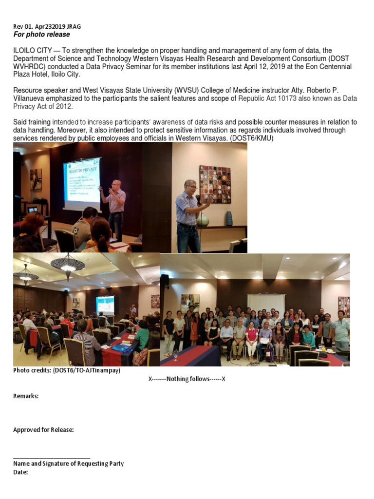 Rev 01 Data Privacy Seminar | PDF