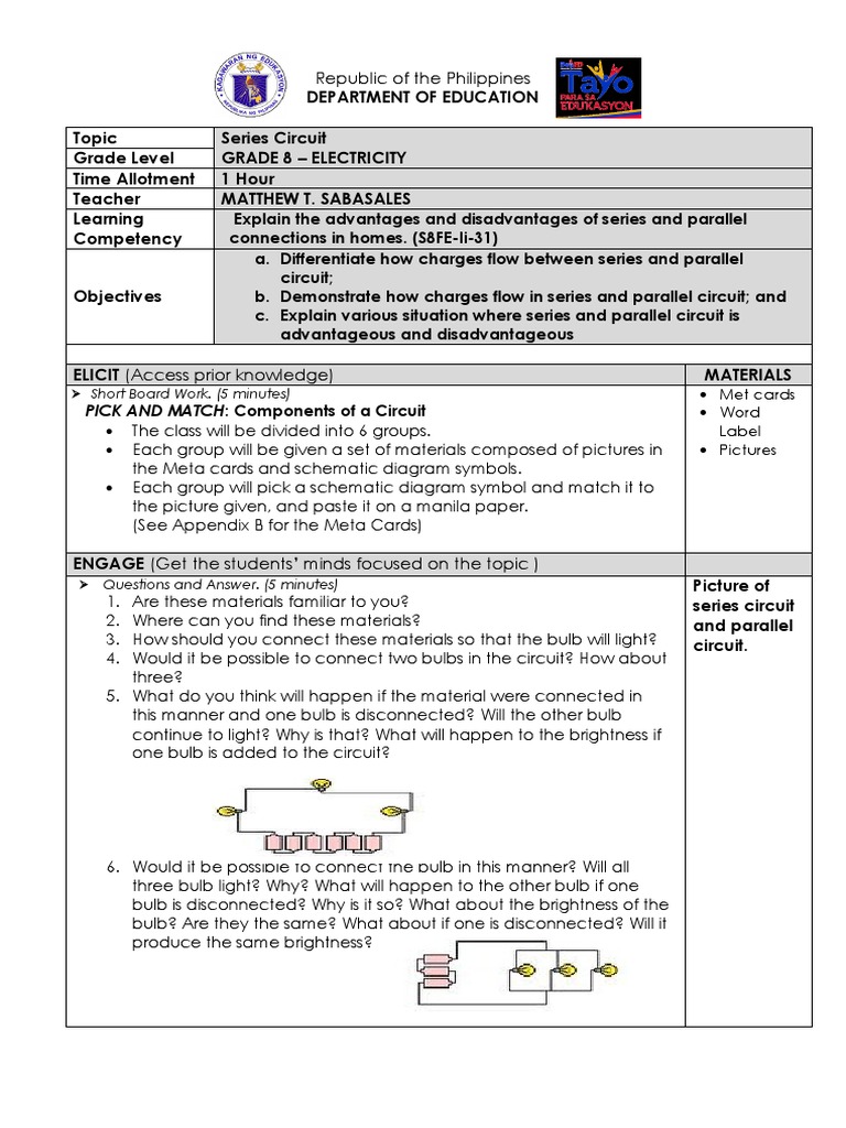 7E Model Electric Circuit Sample DLP | Series And Parallel Circuits ...