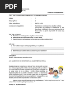 Activity Sheet ESP 9 | PDF