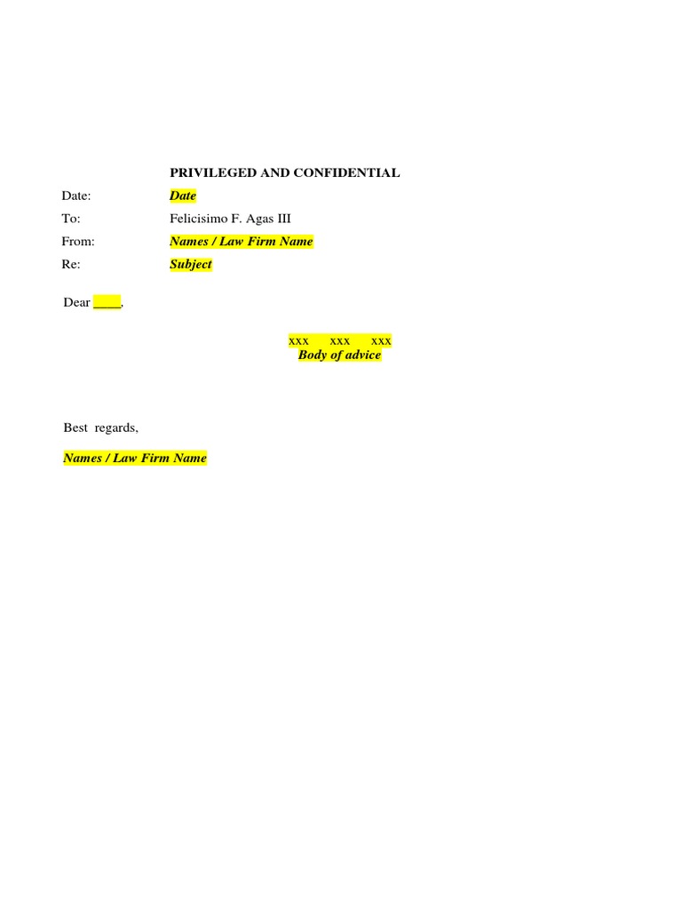 Legal Memorandum Format