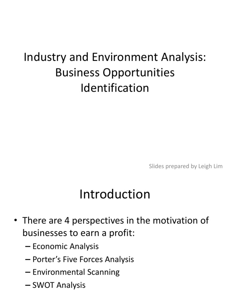 3 Industry and Environment Analysis | PDF | Market Power | Profit ...