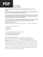 CDS and AMDP Interview Questions | PDF | Class (Computer Programming) | Databases