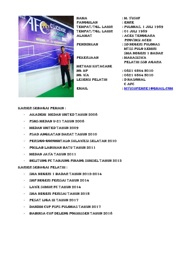 CV M Yusuf | PDF