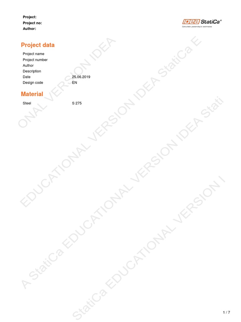 Project Data: Project Name Project Number Author Description Date 25.06 ...