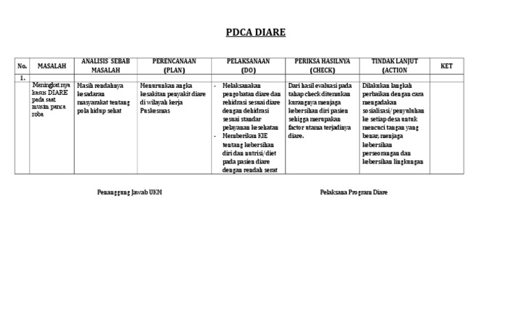 Pdca Diare | PDF