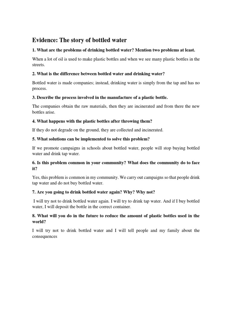 Issues and Solutions of Bottled Water | PDF