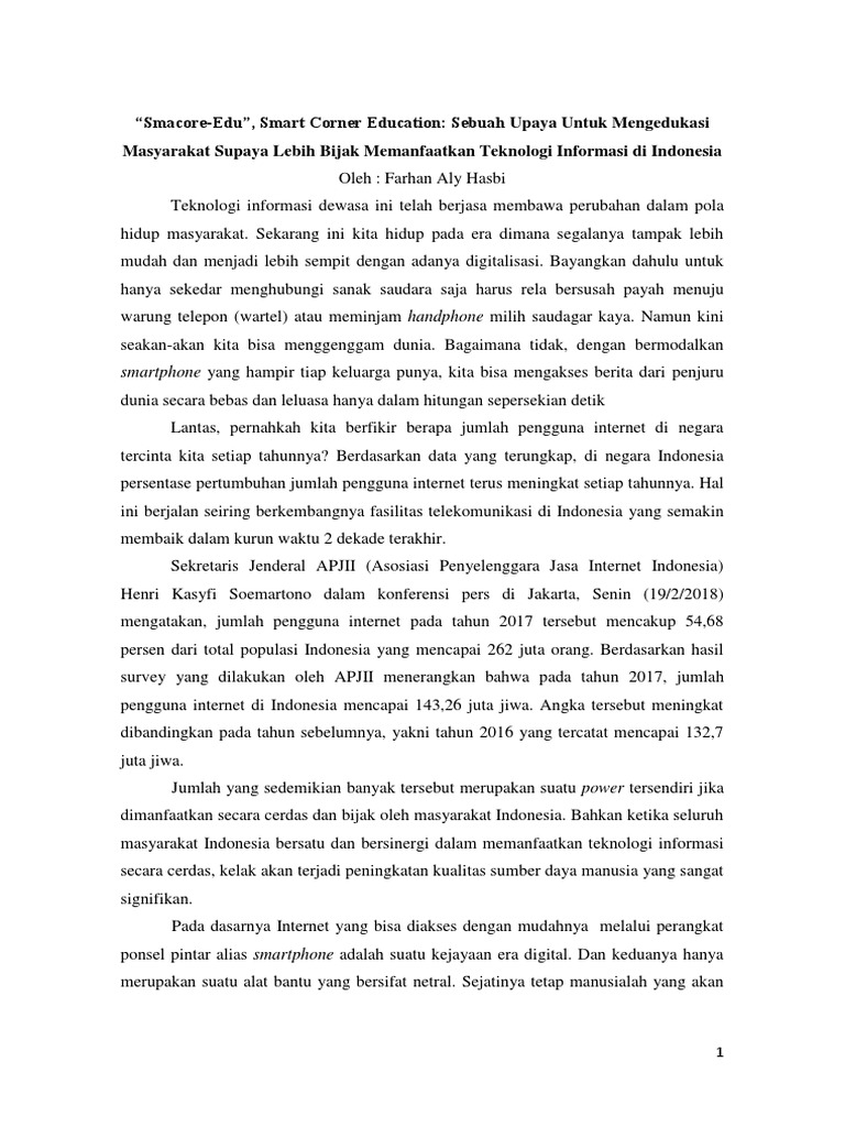 Contoh Essai Parlemen Remaja Sederhana | PDF