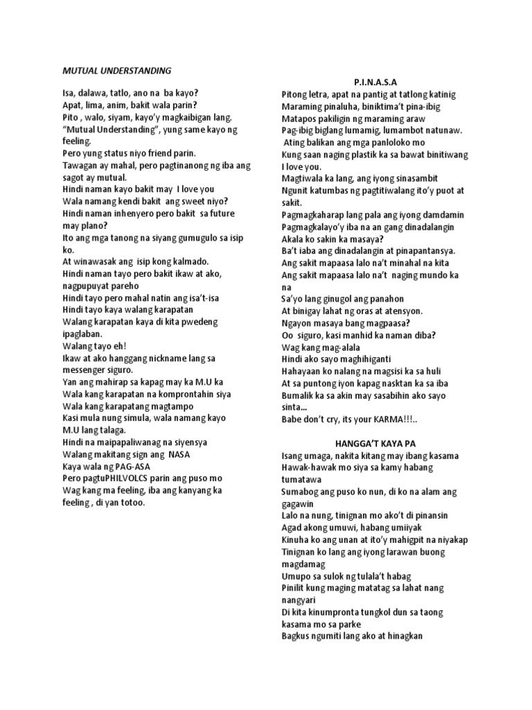 Mutual Understanding 1 | PDF