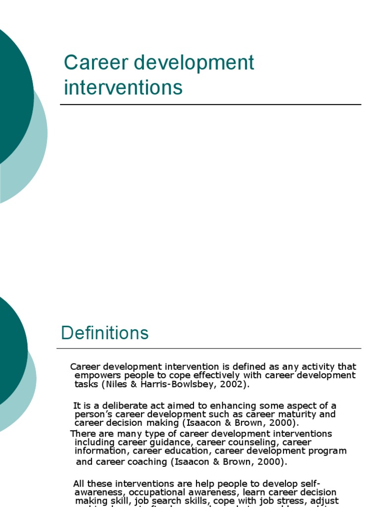 Career Development Interventions Guide | PDF | Curriculum | Behavior ...