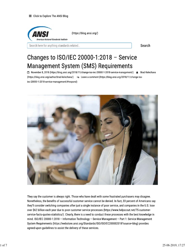 IEC 20000-1 - 2018 - Service Management System (SMS) Requirements ...