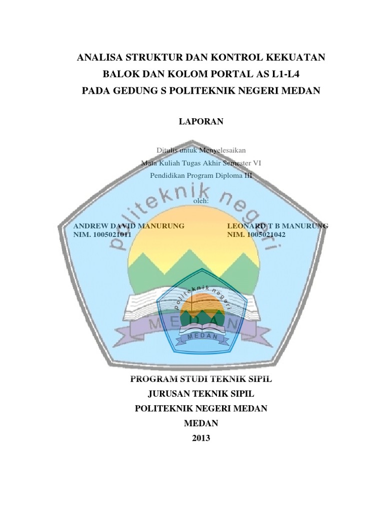 Analisa Struktur Dan Kontrol Kekuatan Balok Dan Kolom Portal | PDF