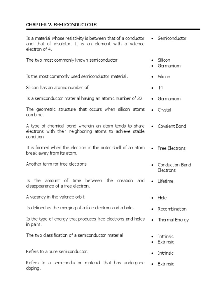 Chapter 2. Semiconductors | PDF | Semiconductors | P–N Junction