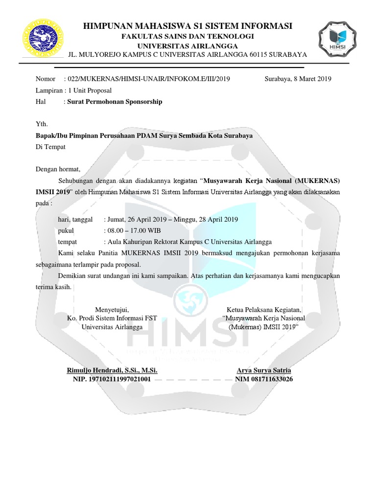 Surat Izin Pdam | PDF