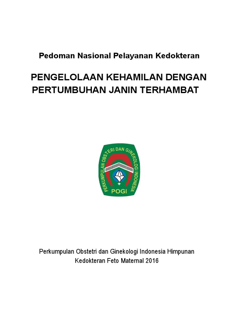 Panduan Penanganan Pertumbuhan Janin Terhambat | PDF