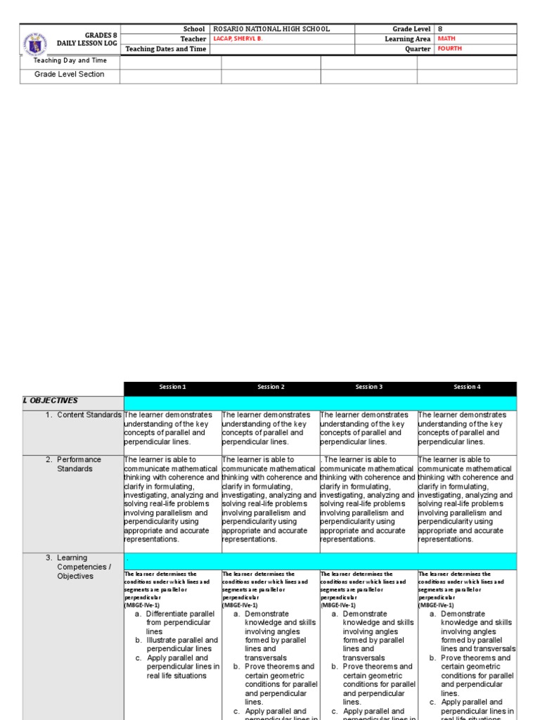 Understanding Parallel and Perpendicular Lines | PDF | Perpendicular ...