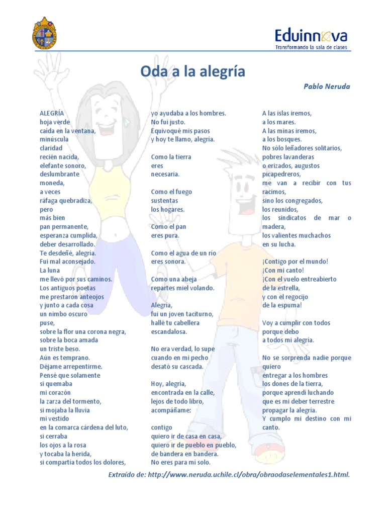 02 Texto Impreso - Oda A La Alegría - Texto Poético | PDF | Naturaleza