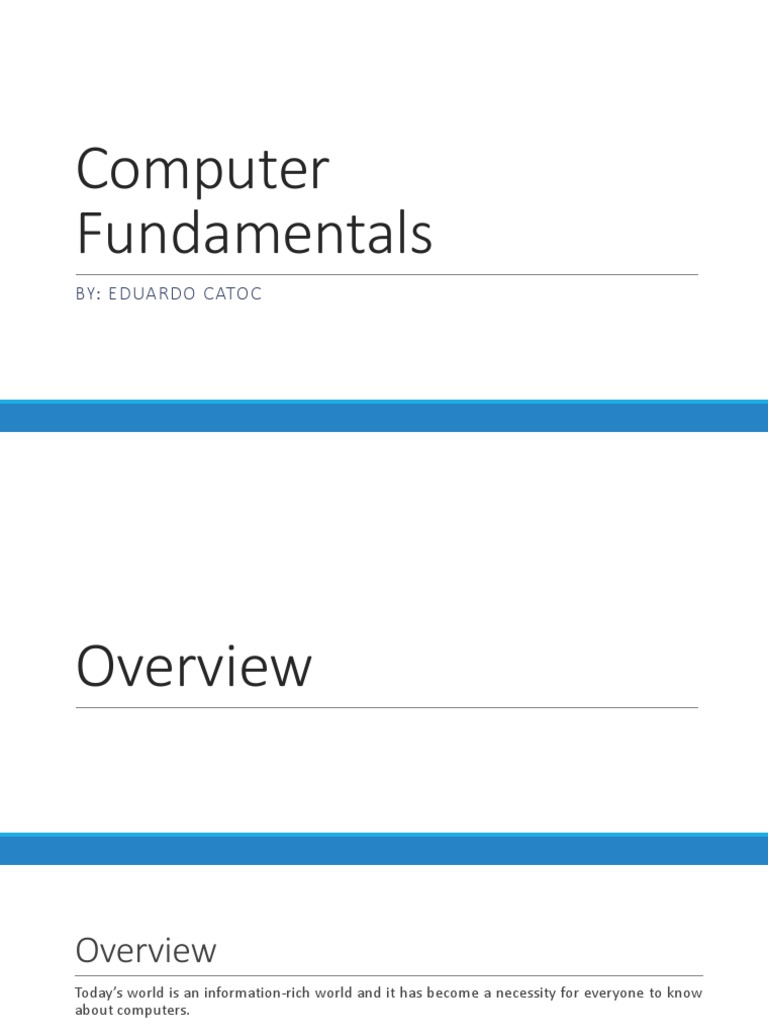 1 Computer Fundamentals | PDF | Central Processing Unit | Workstation
