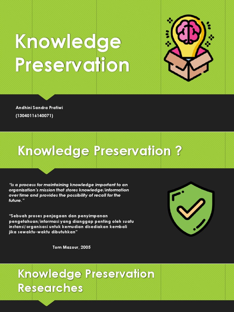 Knowledge Preservation Strategies Explained | PDF