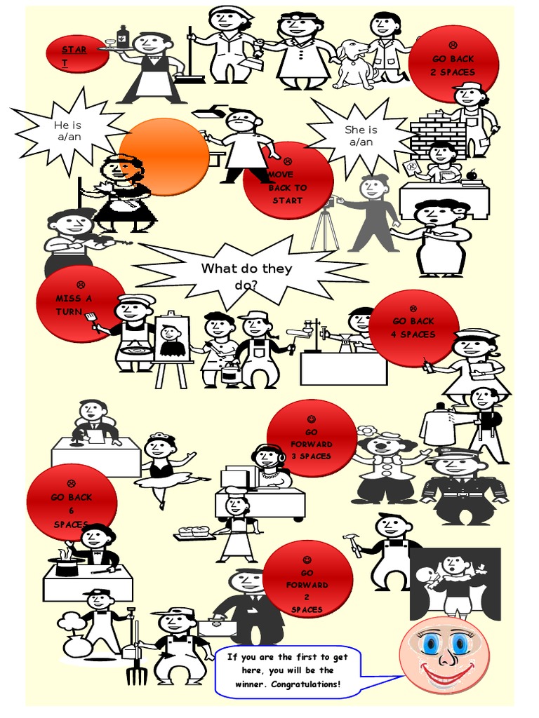 Occupations Board Game Games | PDF | Grammar | Syntactic Relationships