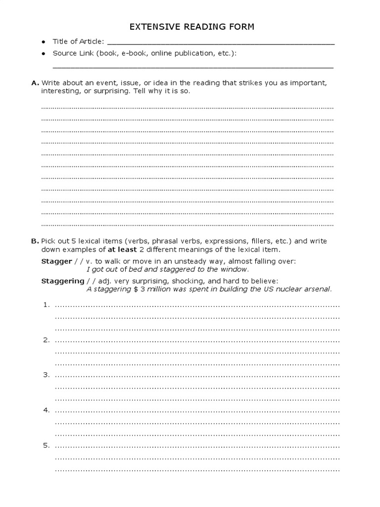 Reading Form - Advanced Courses | PDF | Linguistic Morphology | Linguistics