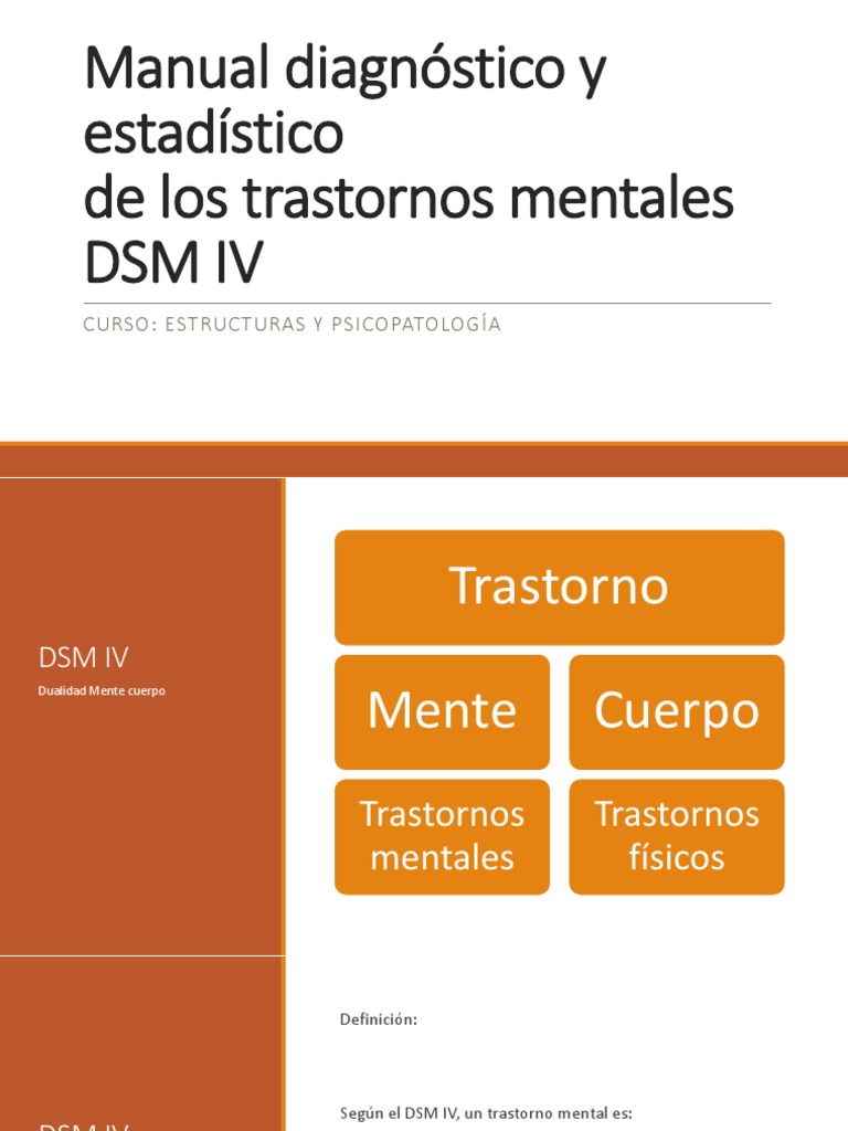 Manual DSM IV: Diagnóstico y Codificación | PDF | Manual Diagnóstico y ...