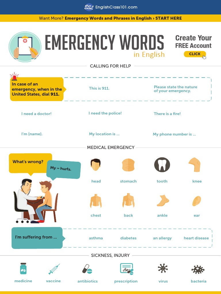 Emergency Phrases: A Guide to Key Words and Phrases for Medical, Police ...