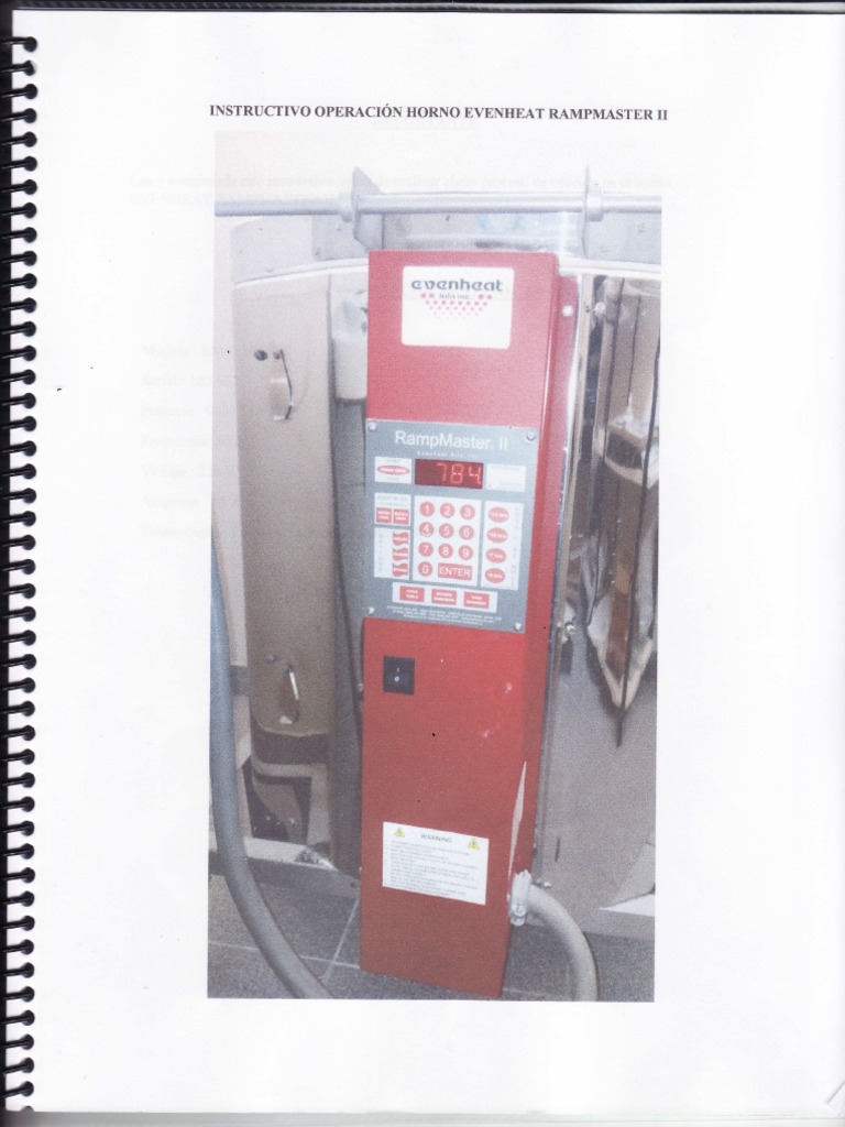 Manual Horno Rampmaster II 2019 | PDF | Cantidad | Termodinámica