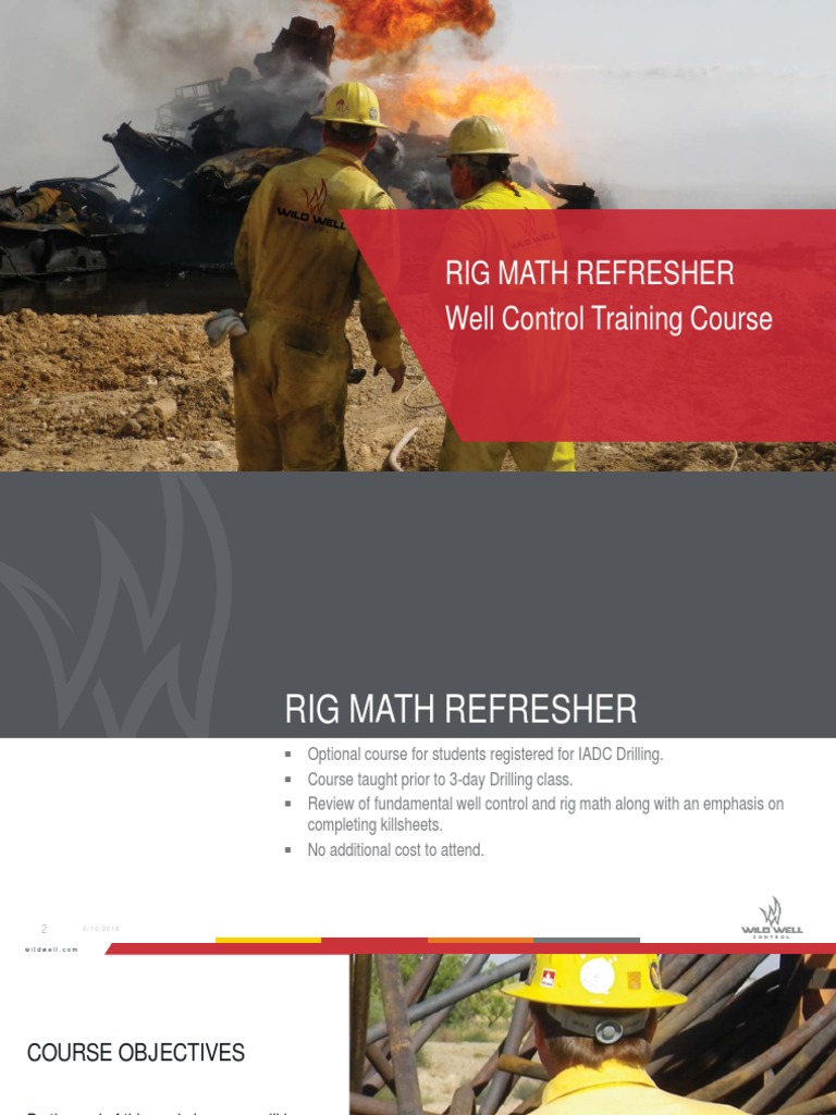 Well Control & Rig Math Course | PDF | Area | Volume