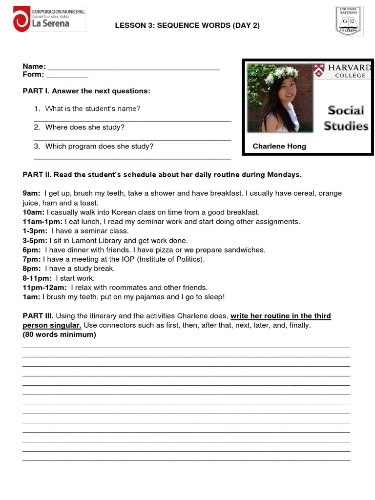 Charlene Hongs Daily Routine at Harvard College Writing Creative ...