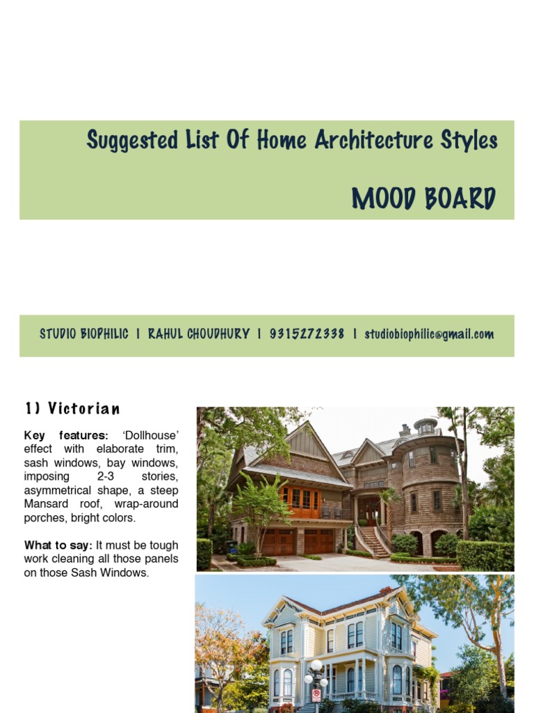 List of Home Architecture Styles | PDF | Window | Door