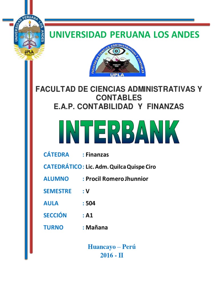 Banco Interbank Trabajo | PDF | Bancos | Dinero