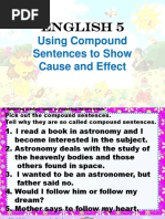 Using Compound Sentences To Show Cause and Effect 5 | PDF | Causality