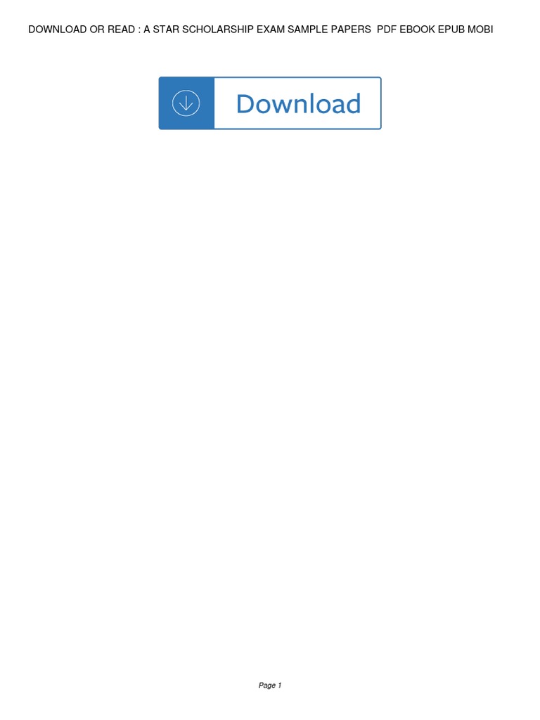 A Star Scholarship Exam Sample Papers | PDF | Test (Assessment) | Learning