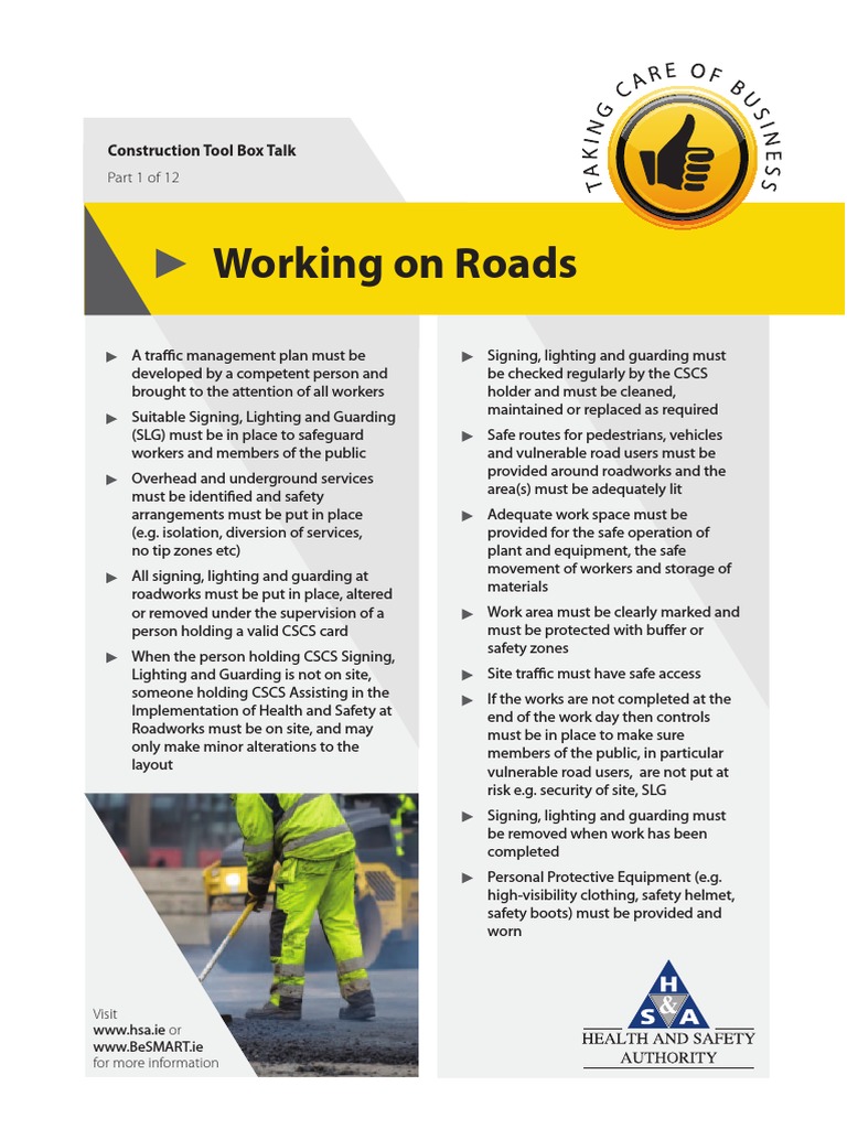 Tool Box Talks Construction | PDF | Personal Protective Equipment ...