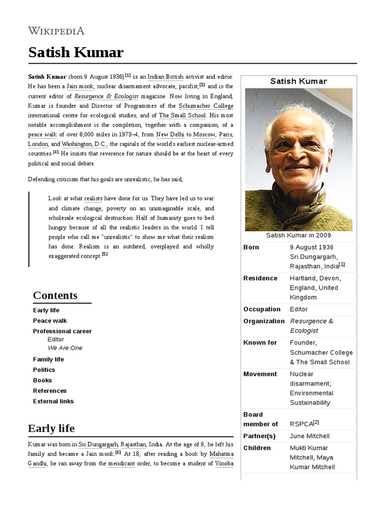 Satish Kumar | PDF