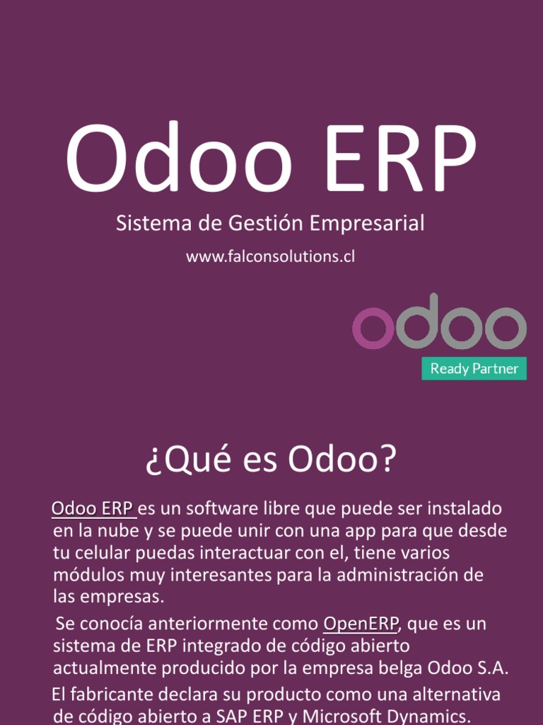 Que Es Odoo ERP | PDF | Planificación de recursos empresariales ...