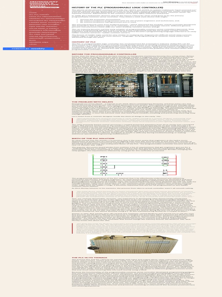 003 PLC History | PDF | Programmable Logic Controller | Relay