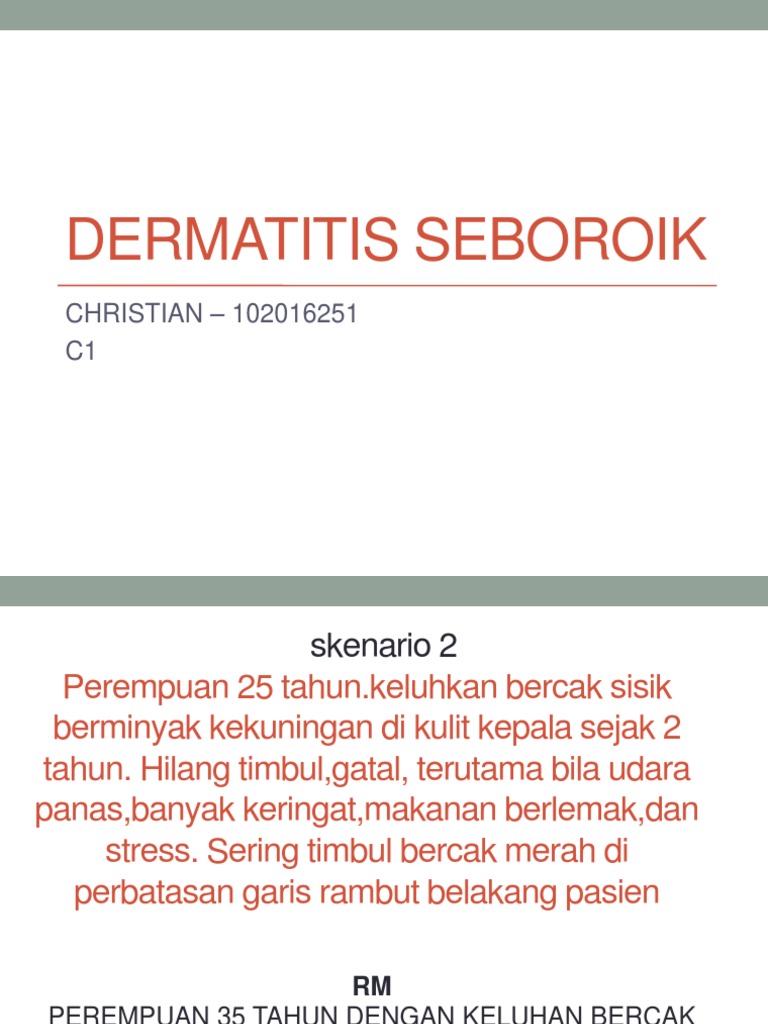 Ciri dan Tatalaksana Dermatitis Seboroik | PDF