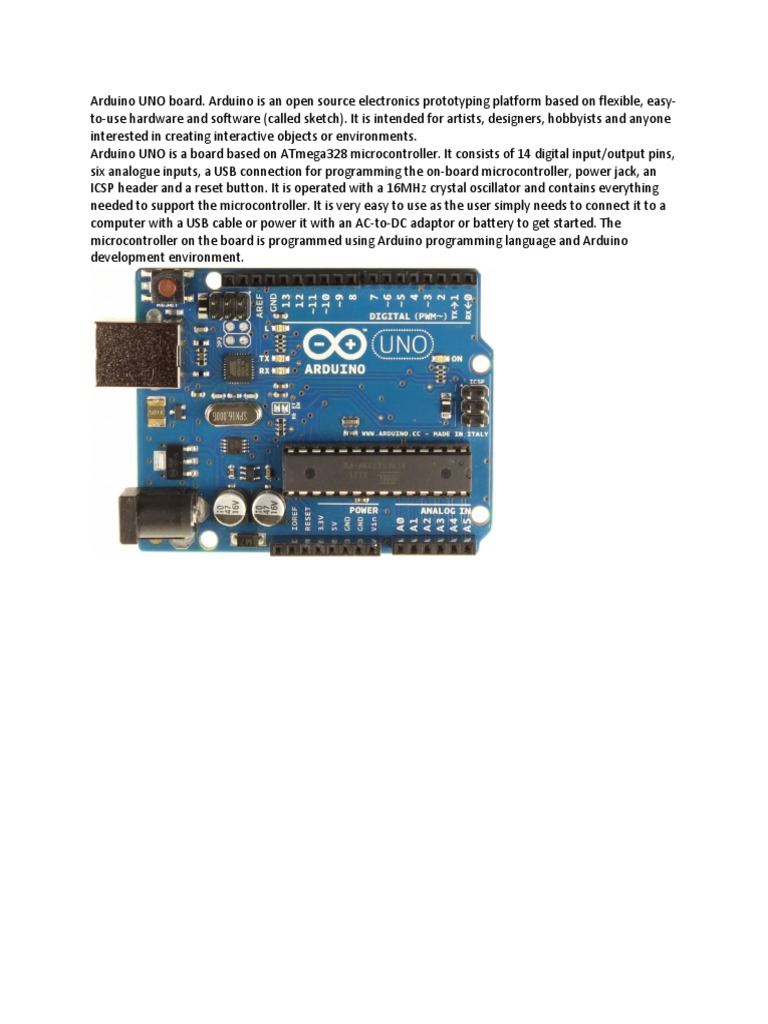 Arduino UNO Board | PDF | Radio Frequency Identification | Arduino