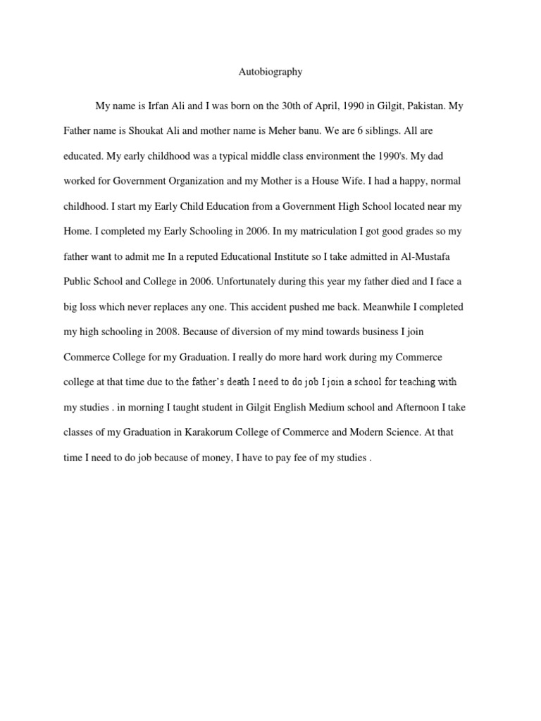 Sample Autobiography | PDF | Police Officer | Sergeant