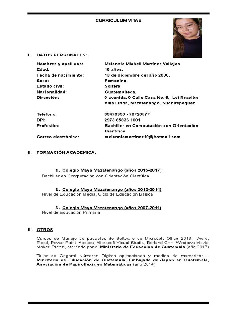 CURRICULUM VITAE.doc | Guatemala | Microsoft
