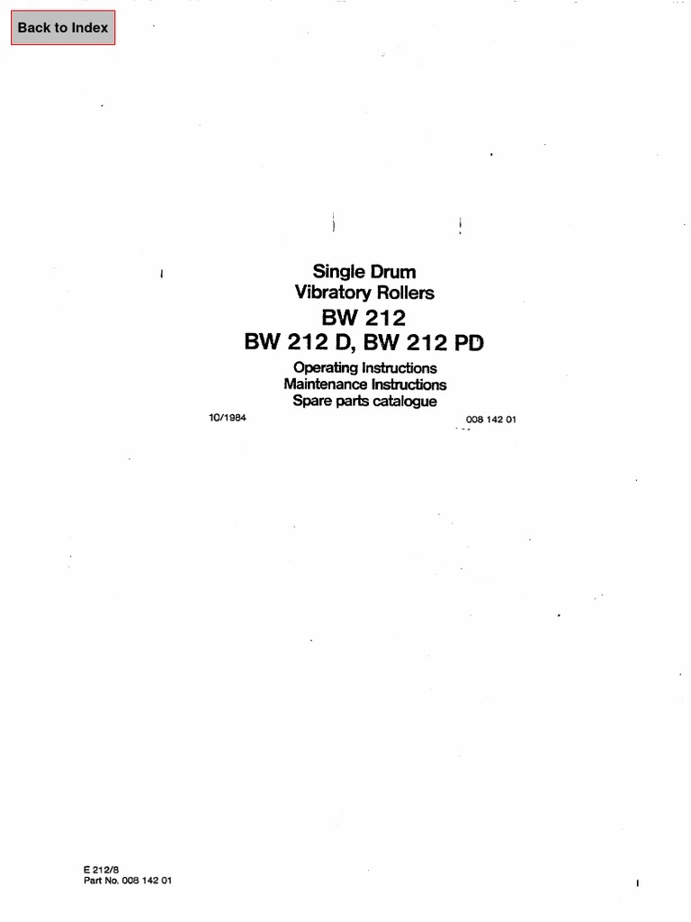 BW212 - BW212D - BW212PD Parts Manual PDF | PDF | Bearing (Mechanical ...